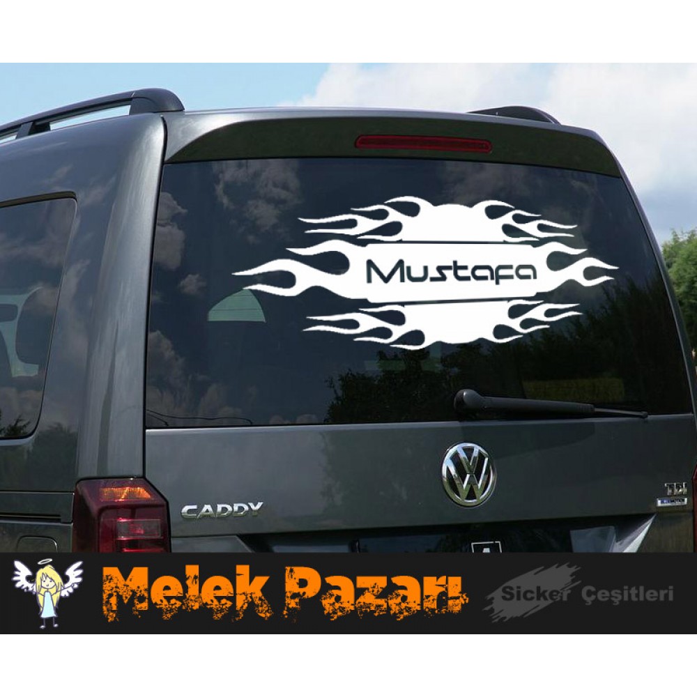 İstediğiniz Yazı, Marka Tribal Araba Sticker - S2002